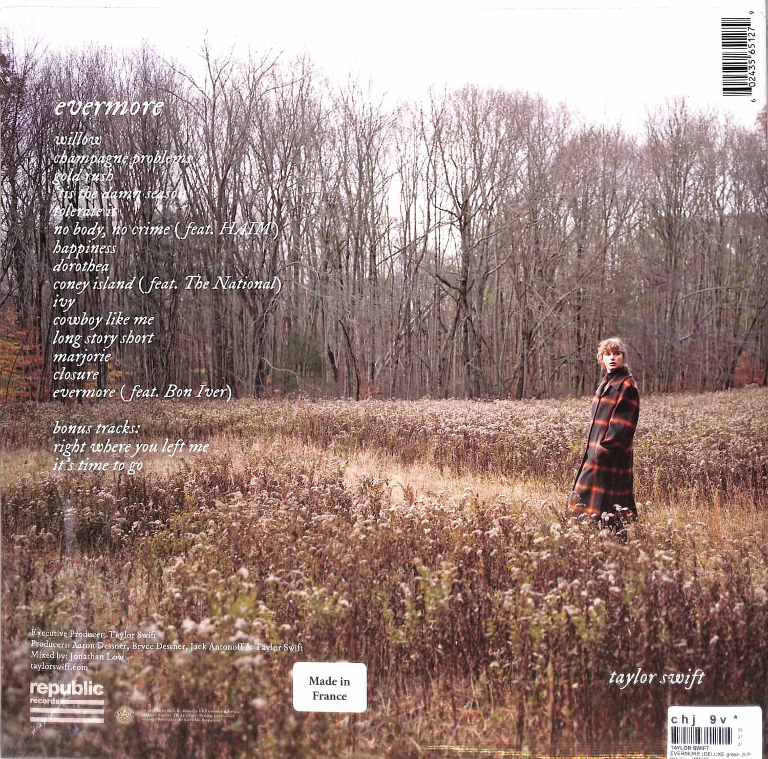 Taylor Swift – Evermore (Deluxe) (Green Vinyl) [2LP] - Институт Звука